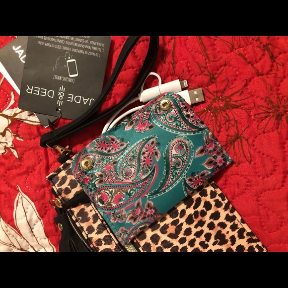 Jade & Deer | Bags | Jade Deer Leopard Print Charging Wallet | Poshmark